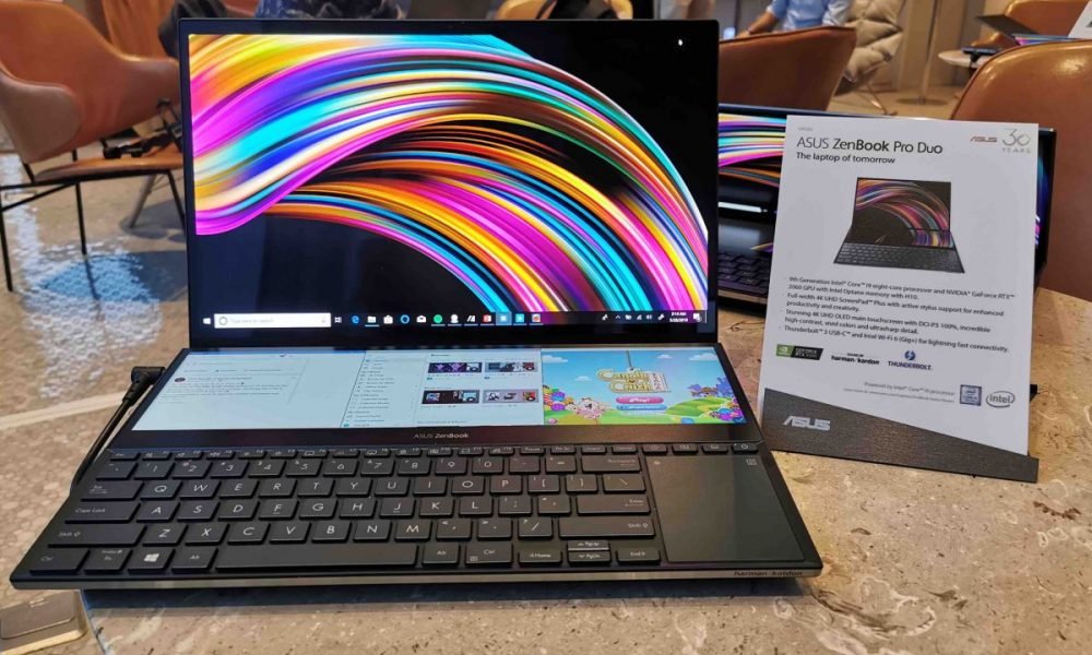 Asus Unveils Zenbook Pro Duo Laptop featuring dual 4K screens